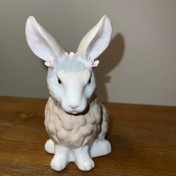 Accents | Vintage Ceramic Easter Bunny With Flowers | Poshmark